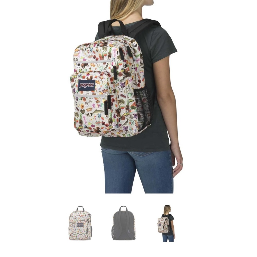 JANSPORT Big Student Backpack Multi Stickers Exclusive - Gem